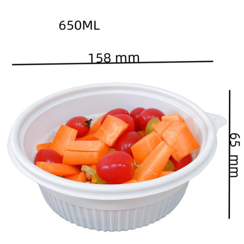 500ML Pla Plastic Bowl With Lid PLA Meat Tray